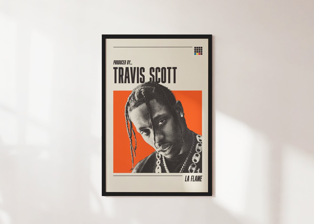 Travis Scott Poster, Rap Poster, Producer Art, Hip Hop Wall Decor ...