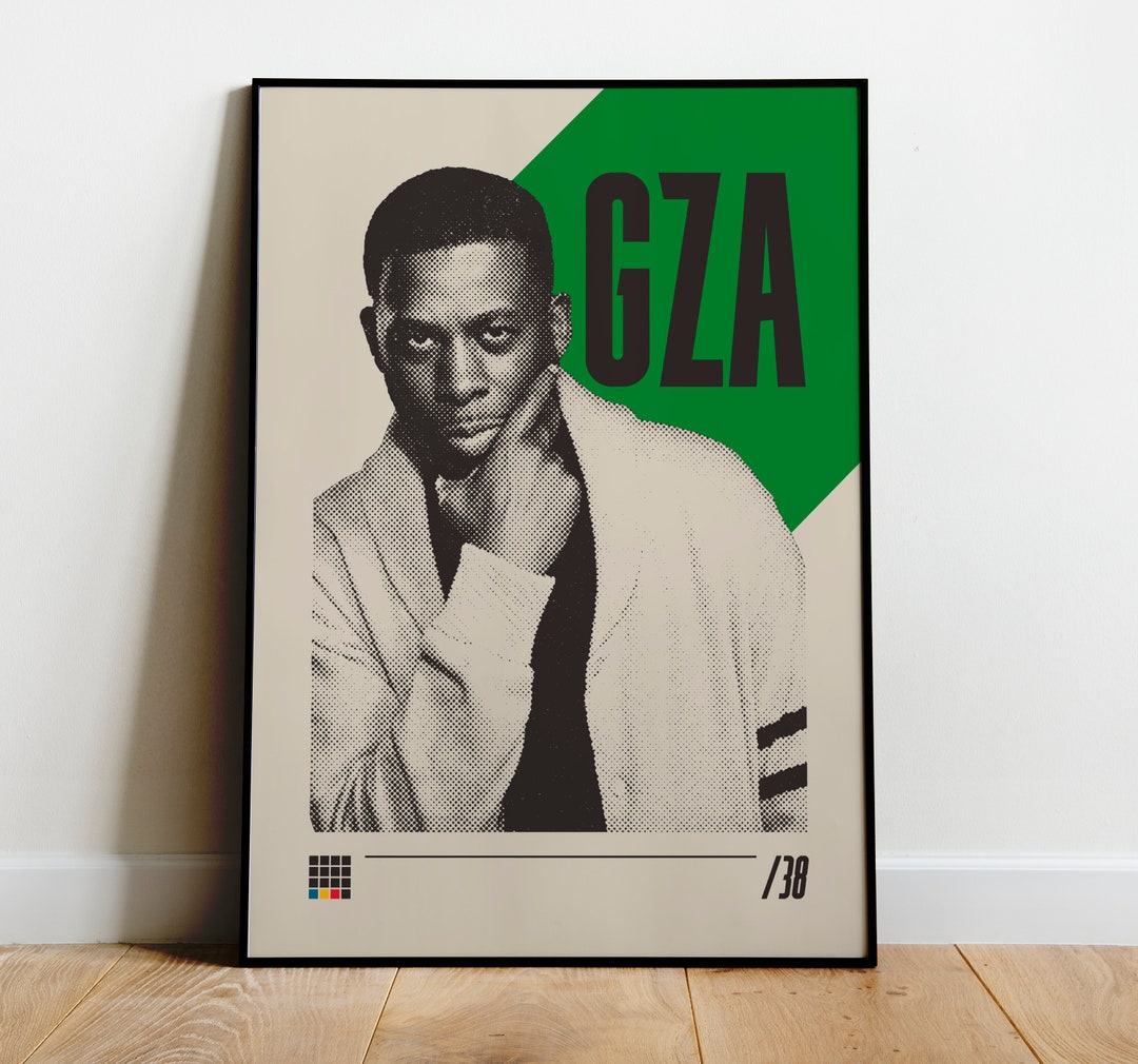 GZA Poster Wu-tang Clan Wall Art, Hip Hop Decor, Rapper Print, Lyricist ...