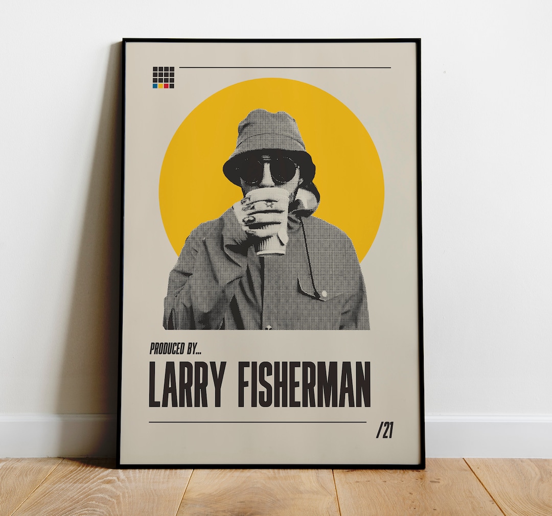 Larry Fisherman Poster Hip Hop Wall Art, Mac Miller Hip Hop Artwork ...