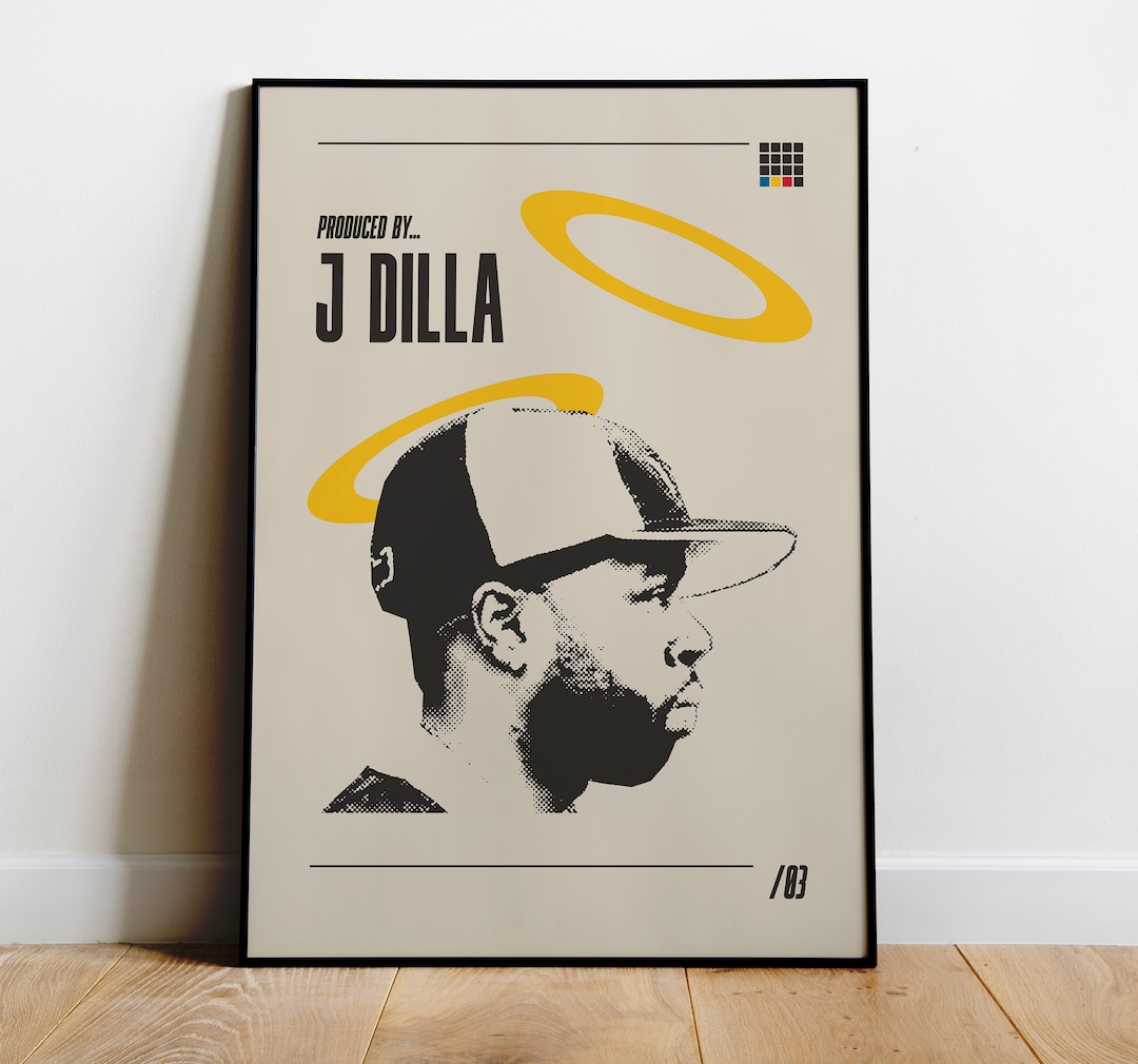 J Dilla Poster Hip Hop Wall Art, Hip Hop Decor, Slum Village, J Dilla ...