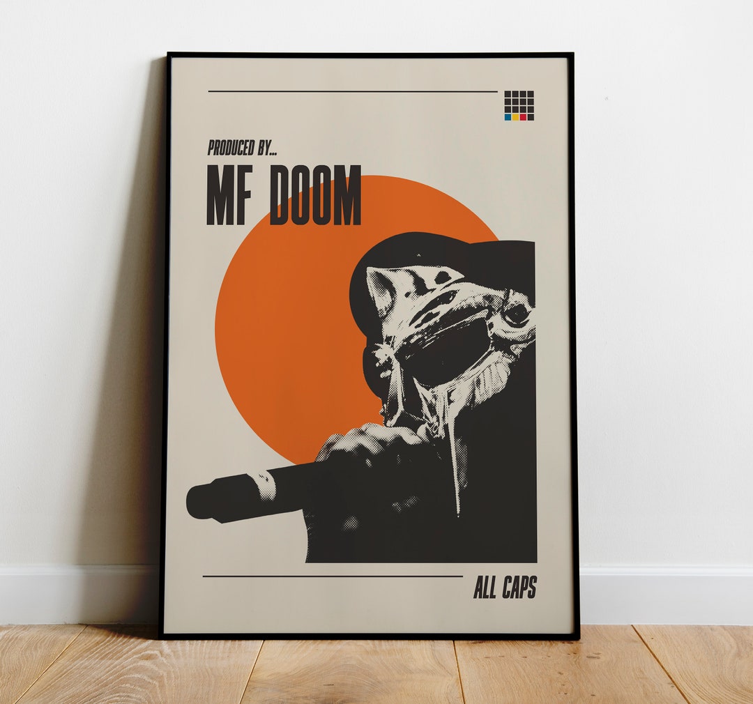 MF DOOM Poster Hip Hop Wall Art, MF Doom Home Studio Poster, Music Producer Hip Hop Print Gift ...