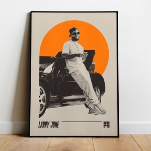 Larry June Poster Larry June Artwork Larry June Print West Coast Rap ...