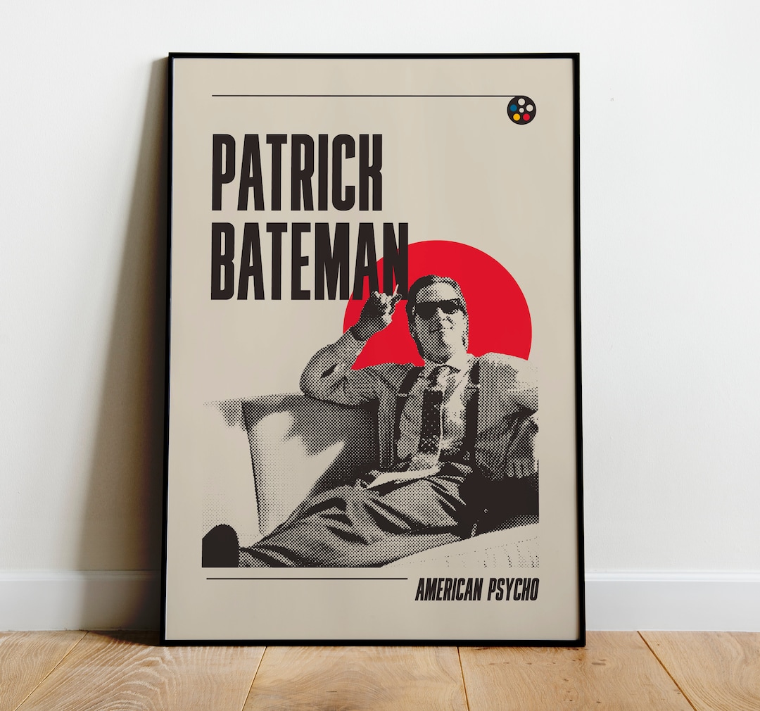 Patrick Bateman Poster American Psycho Wall Art, Christian Bale Movie ...
