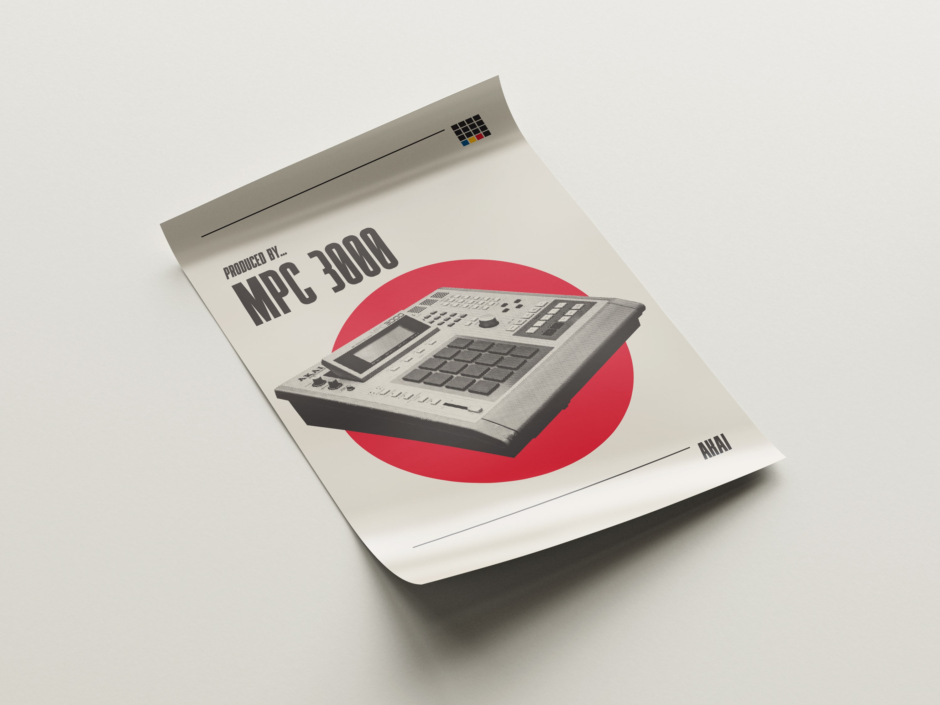 MPC 3000 Poster, Hip Hop Wall Art, Akai Artwork, Hip Hop Producer Gift ...