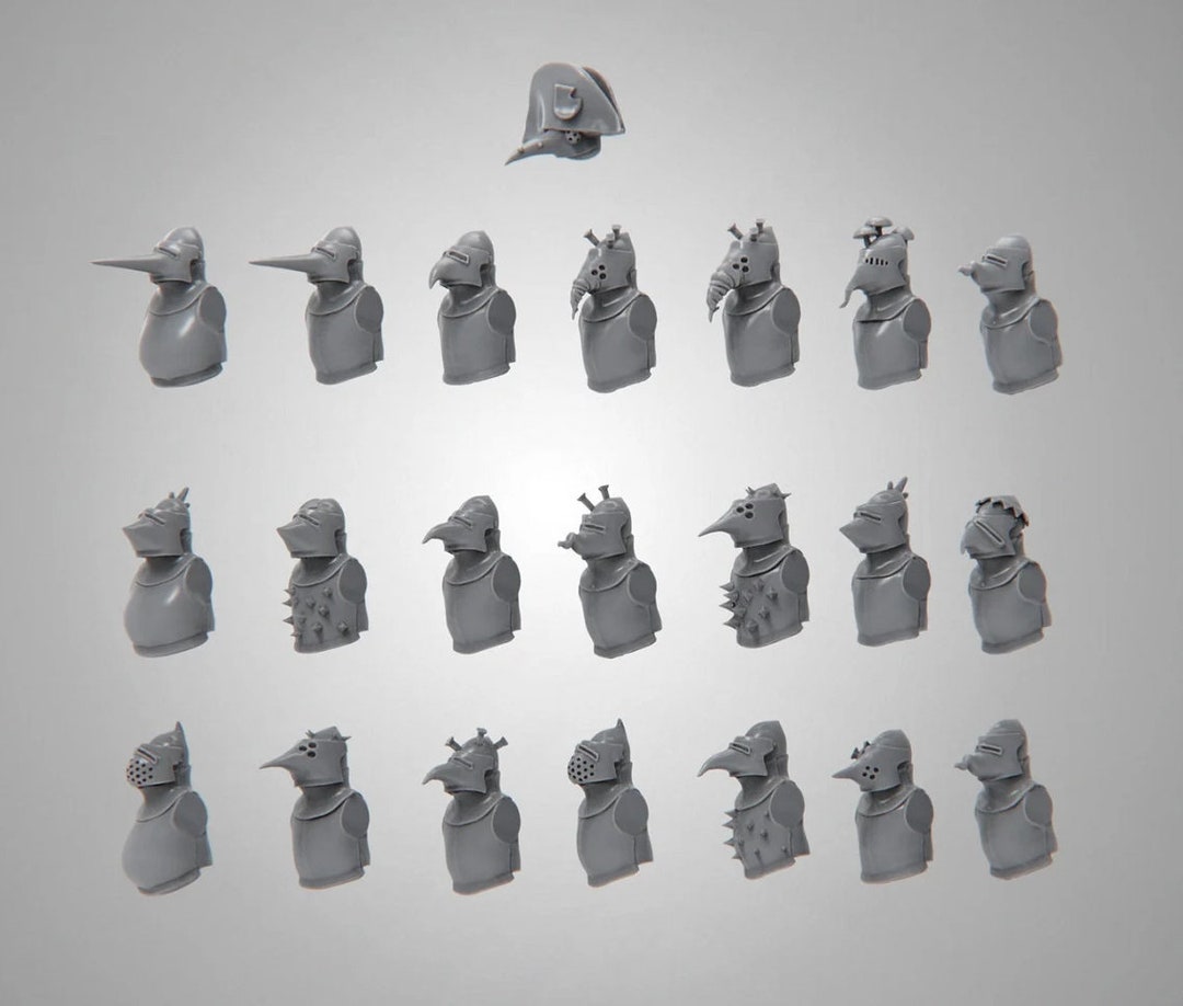Turnip 28 - 21 X Armoured Torsos and Helms With Toff Plague Doctor Mask ...