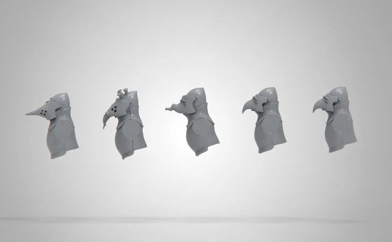 Turnip 28 21 X Armoured Torsos and Helms With Toff Plague - Etsy