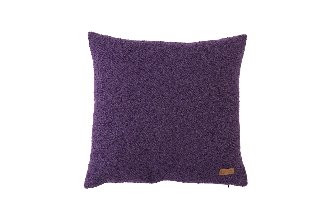 Purple Boucle Pillow Cover: Modern Boho Home Decor - Etsy