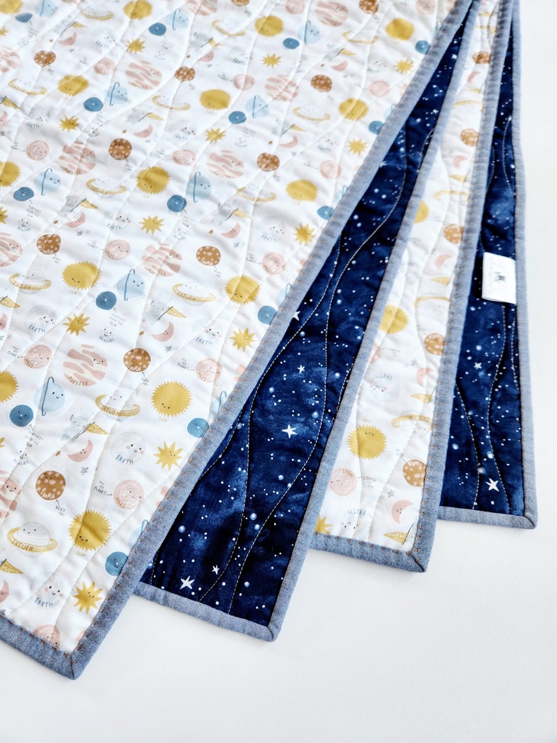 Space Blanket, Planets Quilt, Baby Boy Quilt, Outer Space - Etsy Canada