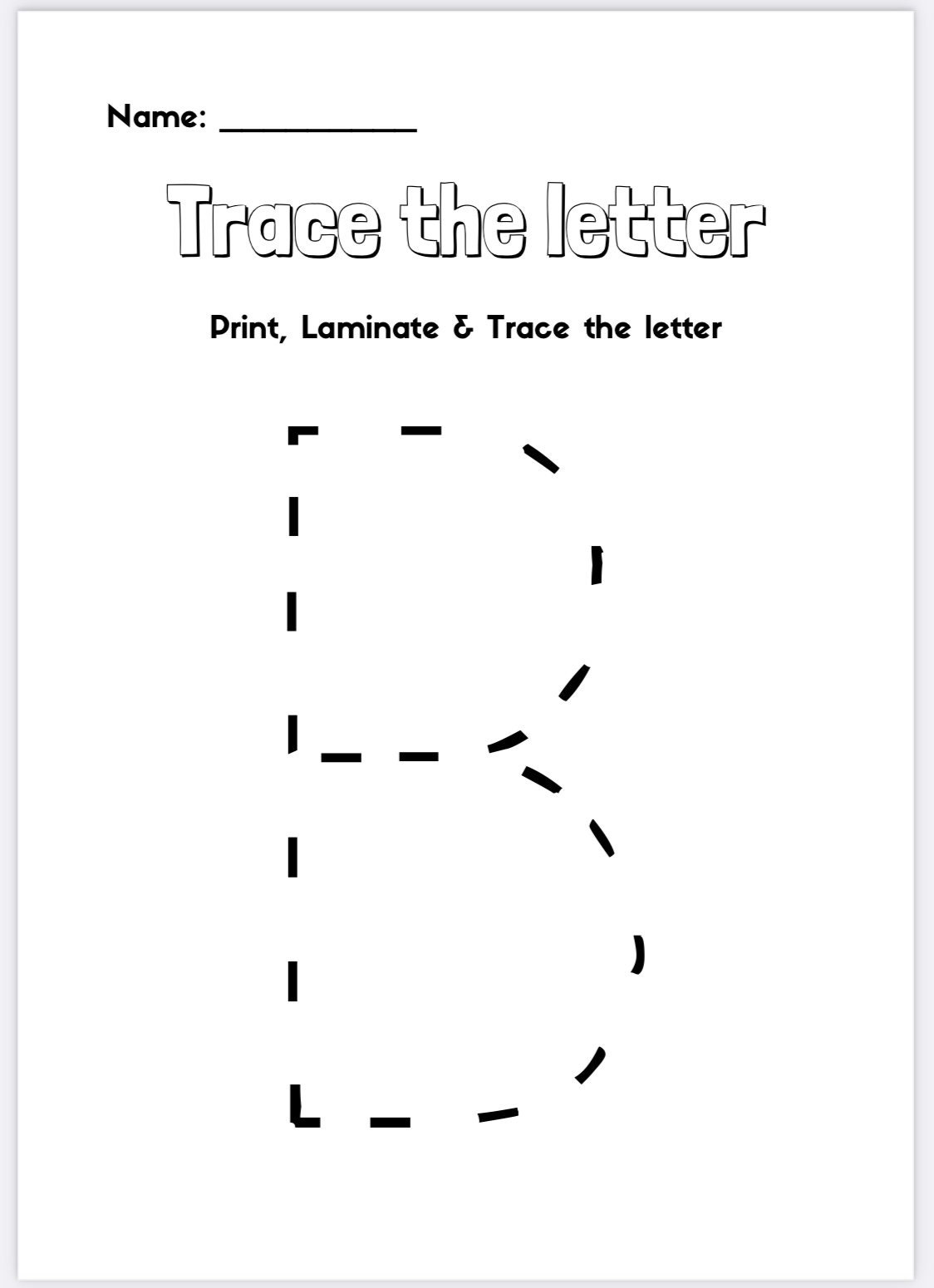 Trace the Letters | All 26 Letters - Etsy