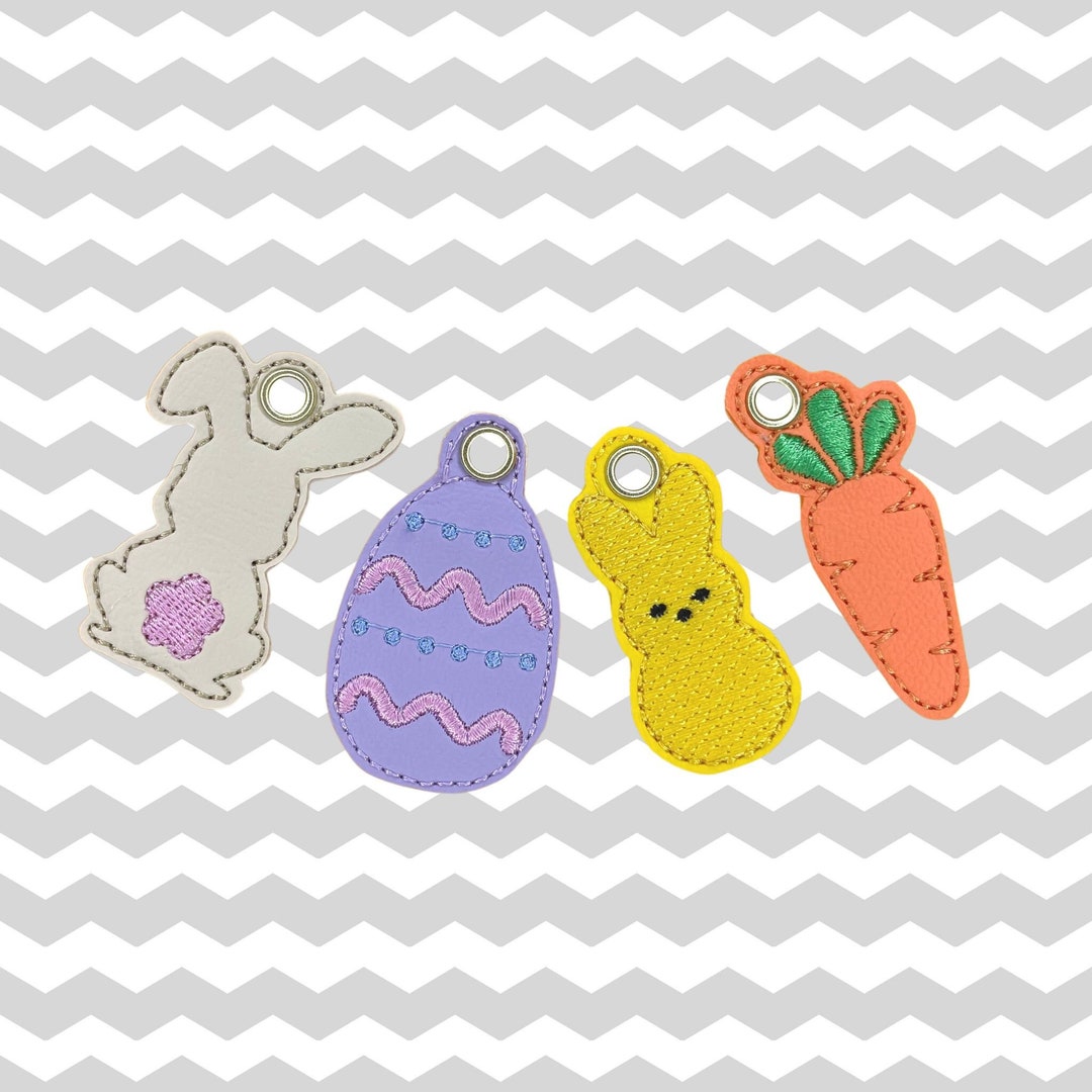 ITH 4x4 Easter Zipper Pulls in the Hoop Machine Embroidery - Etsy