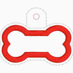 ITH 4x4 Small Blank Dog Bone Appliqué Snaptab/eyelet, in the Hoop ...