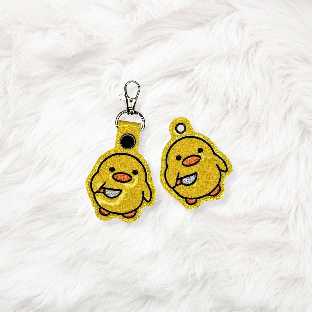 ITH 4x4 Ducky Snaptab/keyfob, in the Hoop Machine Embroidery Design ...