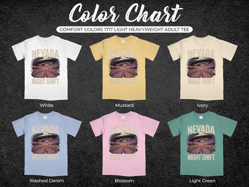 Nevada Night Shift T-shirt, UFO Graphic Tee, Alien Abduction Shirt ...