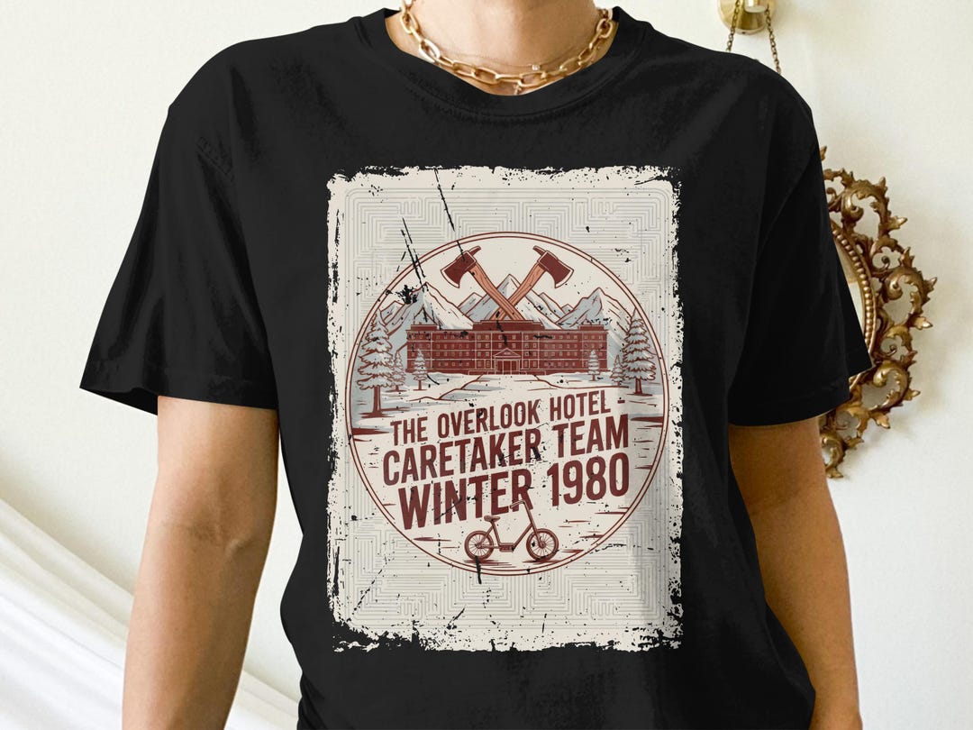 Overlook Hotel T-shirt, Caretaker Team Winter 1980 Tee, Horror Movie ...