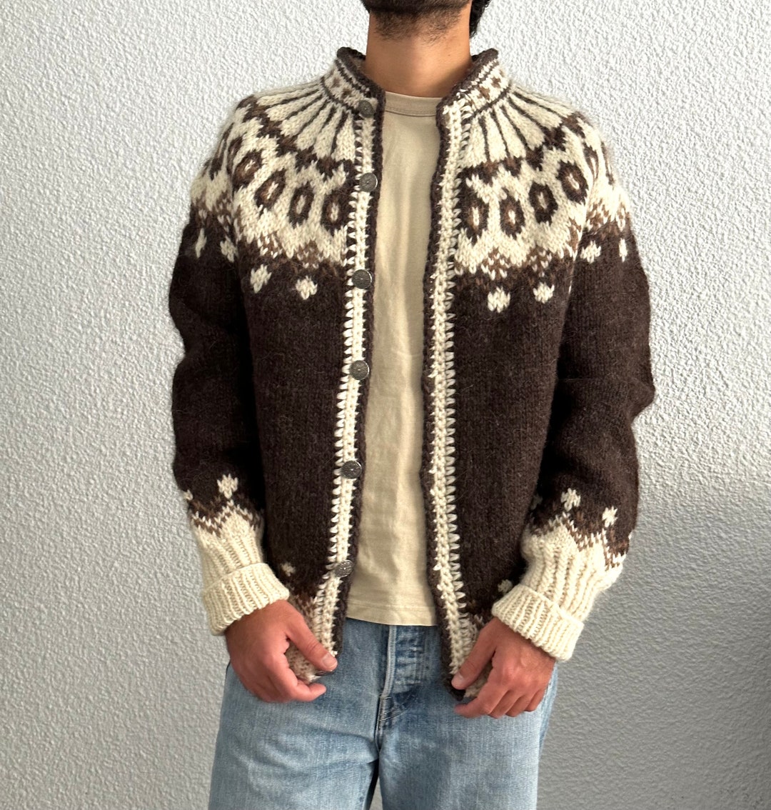 Handknitting Iceland Style Vintage Fleece Nordic Wool Sweater ...