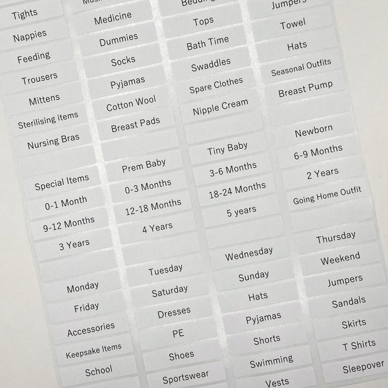 Nursery Labels - Etsy