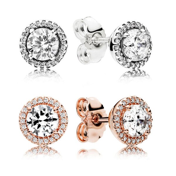 Pandora Rose Gold Earrings - Etsy
