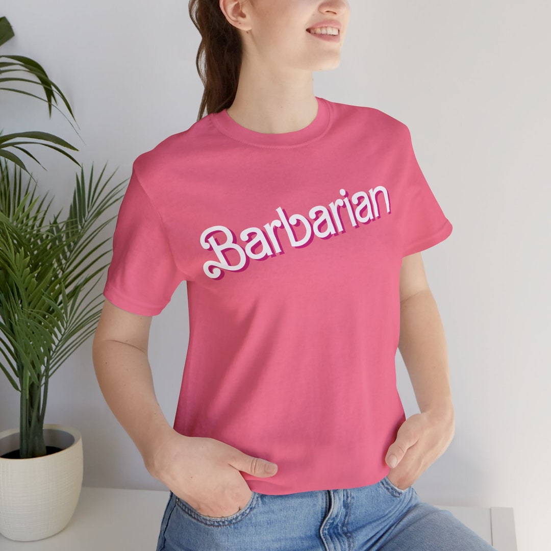 Barbarian Fancy Text Personalized DND Shirt, Custom Pink Dungeons and ...