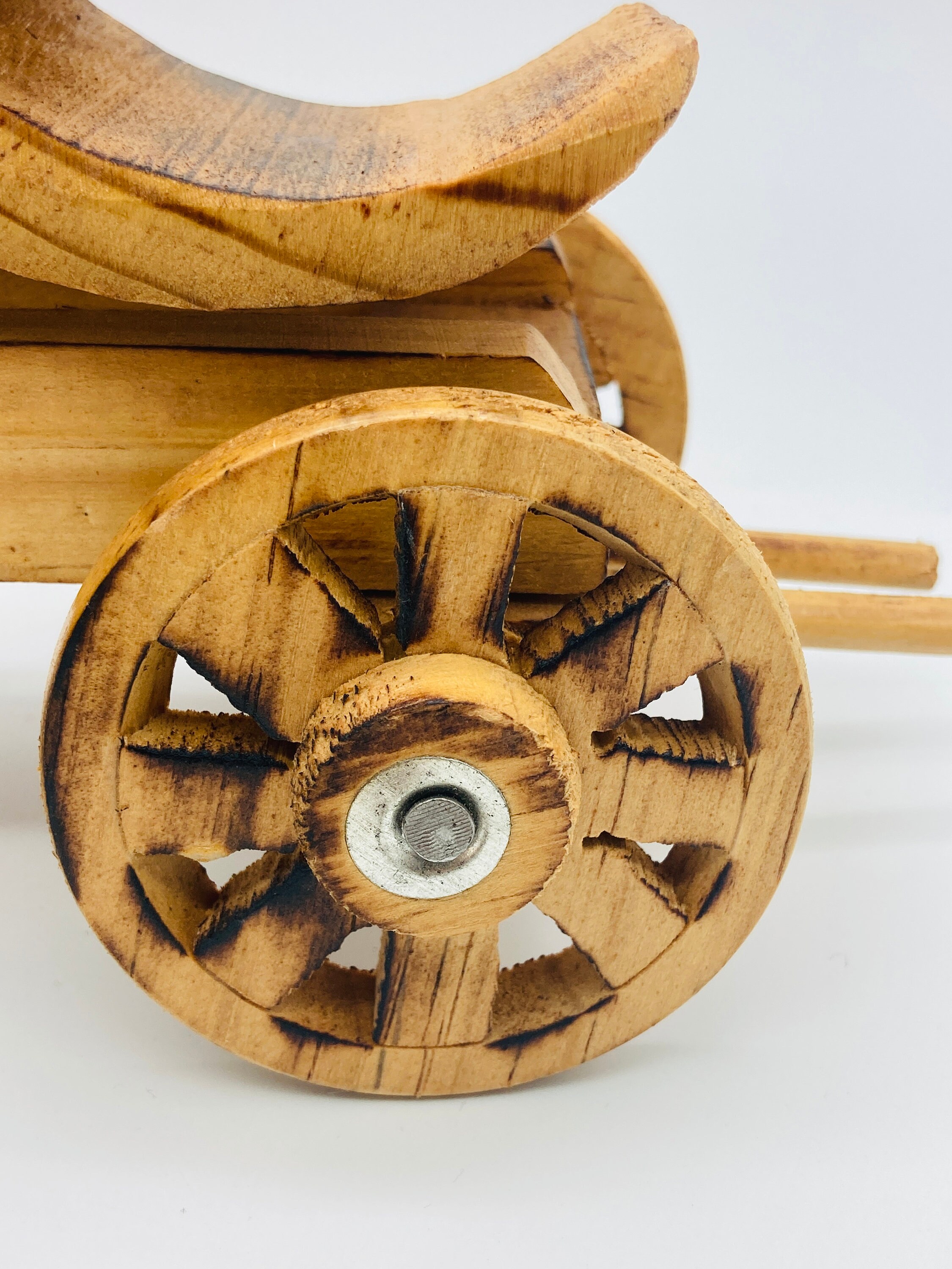 Vintage Stagecoach Handmade Wood Western Cowboy Wheels Turn Brown - Etsy