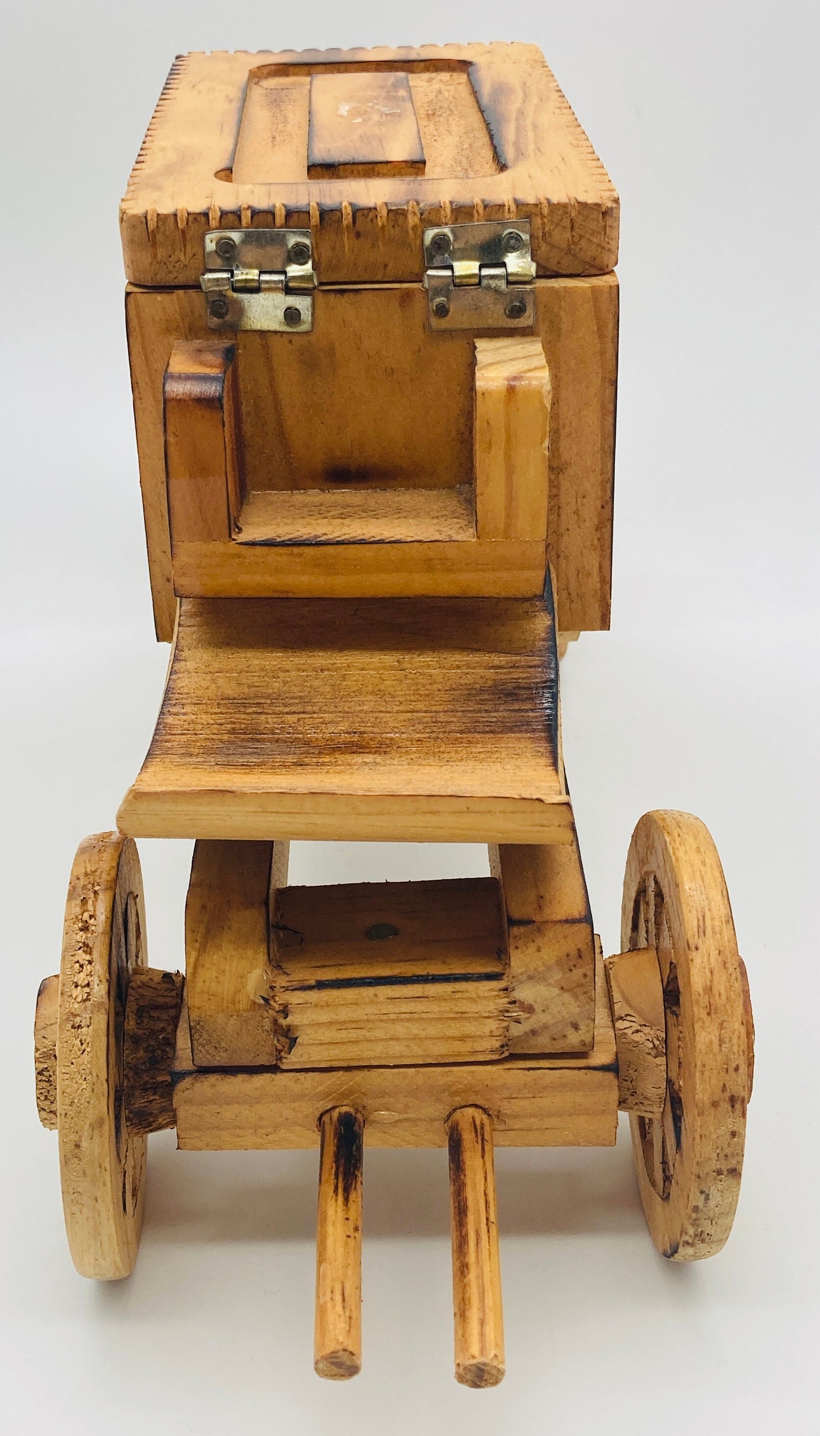 Vintage Stagecoach Handmade Wood Western Cowboy Wheels Turn Brown - Etsy