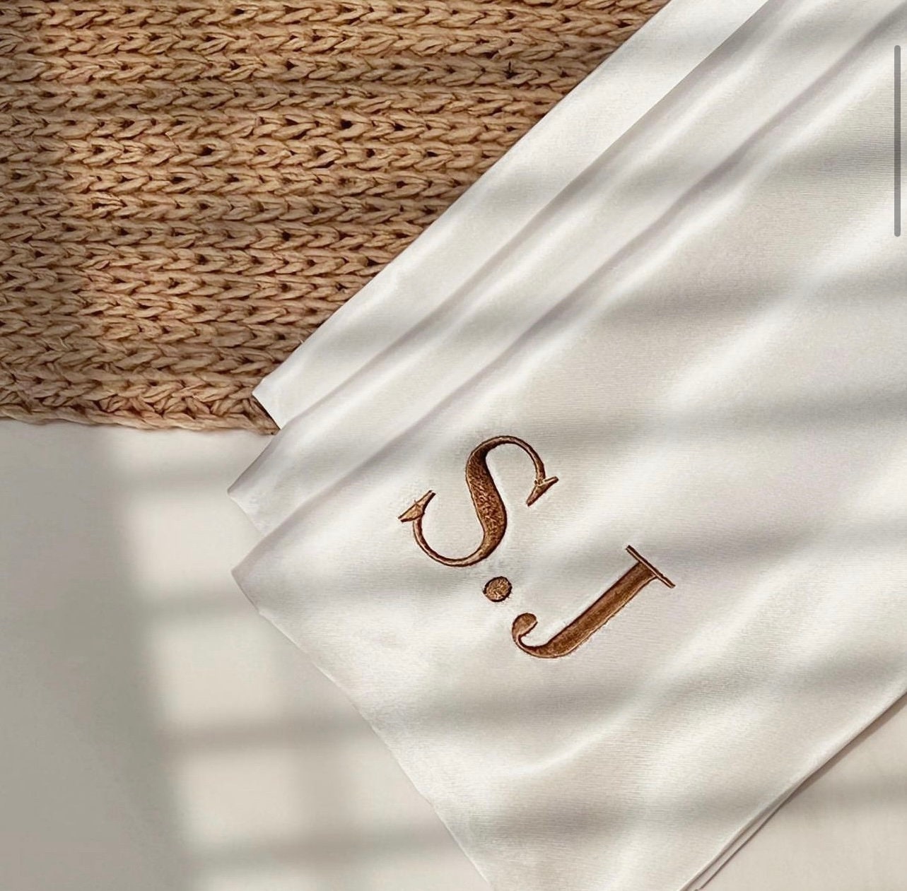 Satin Pillowcase, Custom Embroidered Pillowcase, Personalised Interiors ...