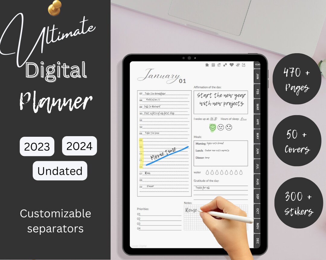 Goodnotes Planner 2024 Digital Planner 2024 & Undated - Etsy