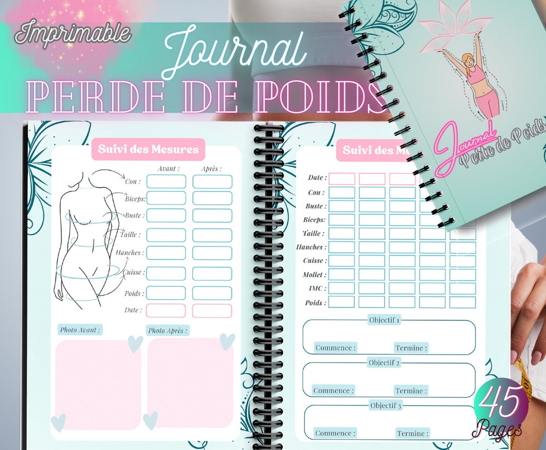 Journal De Perte De Poids, Suivi De Perte De Poids, Fitness ...