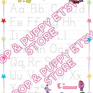 Kids A4 Printable Inside Out Alphabet Tracing Worksheet | Letter ...