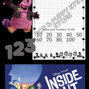 Kids A4 Printable Inside Out Number Tracing | 1-100 Writing Practice ...