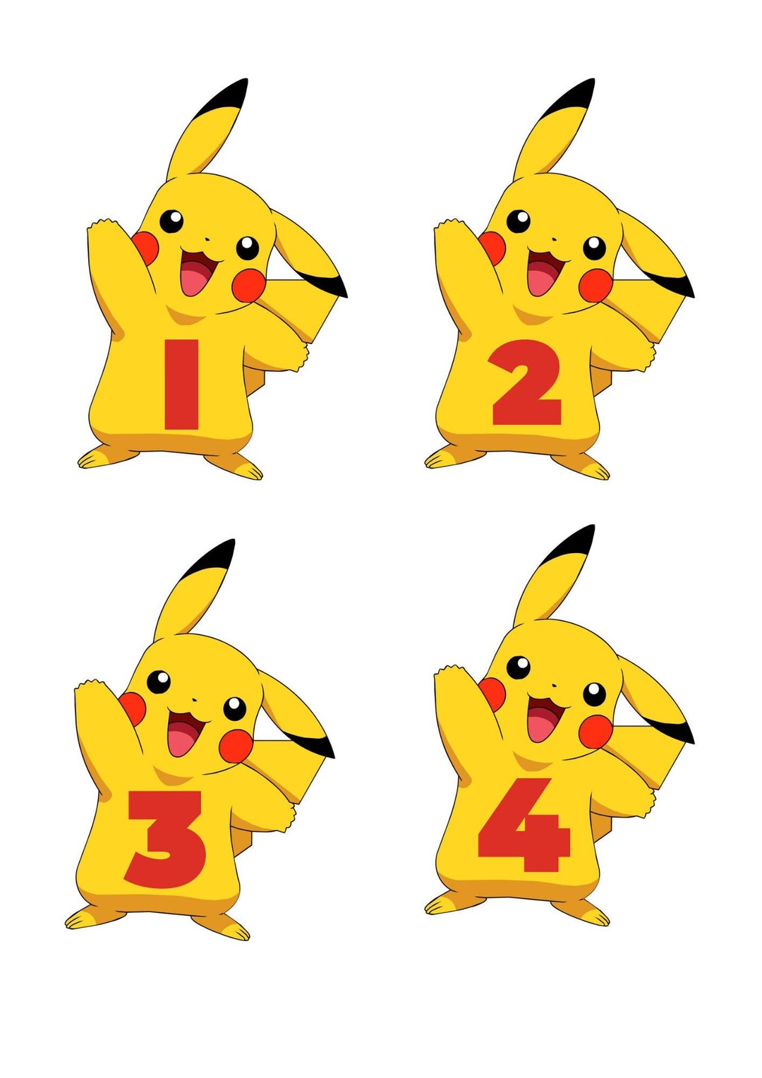 Kids Printable, Learn to Count, Pikachu Counting Numbers, Count 1-30 ...