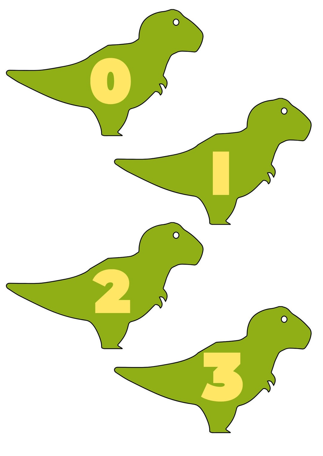 Kids Printable, Learn to Count, Dinosaur Counting Numbers, Count 1-20 ...
