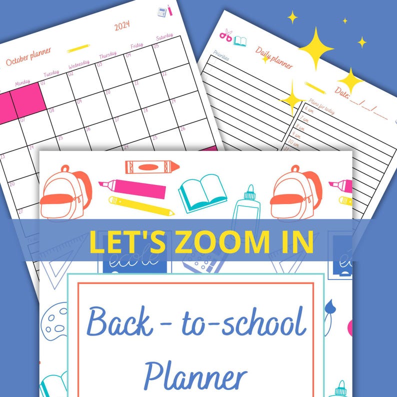 Back to School Family Planner | Printable | Digital Download - Etsy