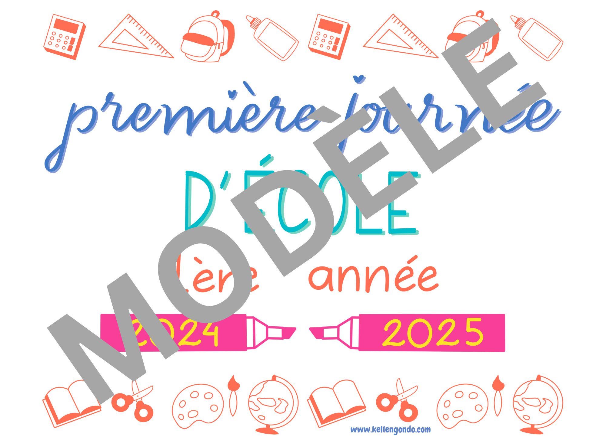 Printable First Day of School (1st Grade to 5th Secondary) VERSION ...