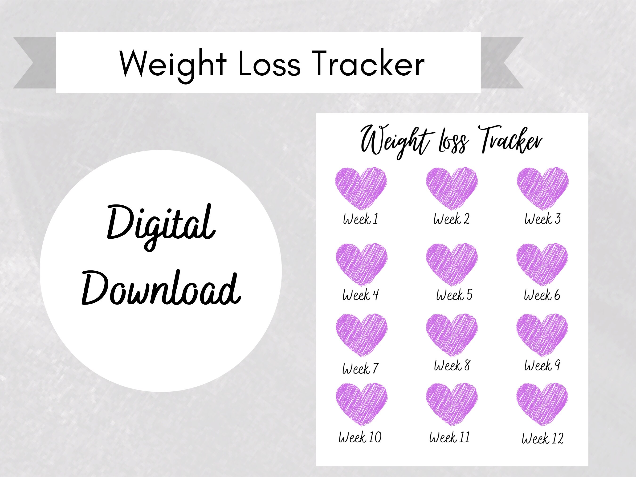 12 Week Weight Loss Tracker Printable Weigh-in Tracker - Etsy UK