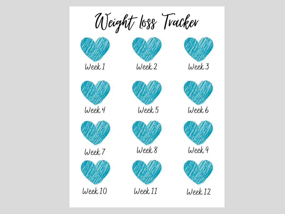 12 Week Weight Loss Tracker Printable Weigh-in Tracker - Etsy