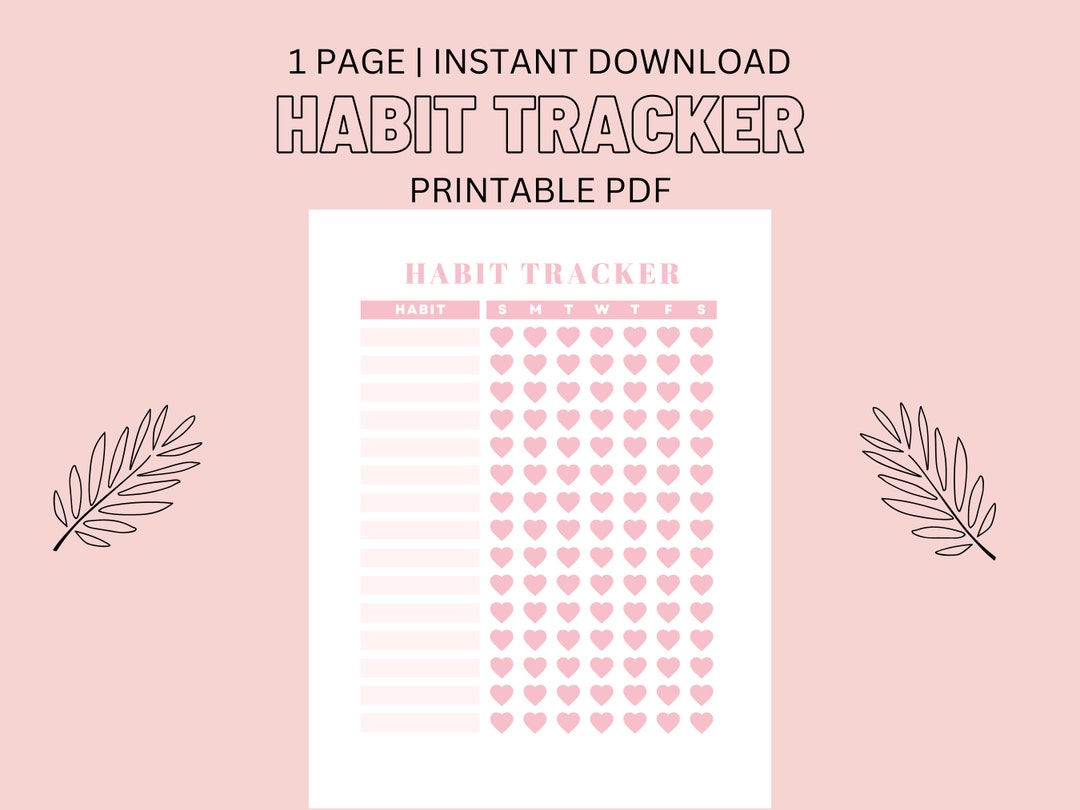 Habit Tracker | 7 Day Productivity Tracker - Etsy