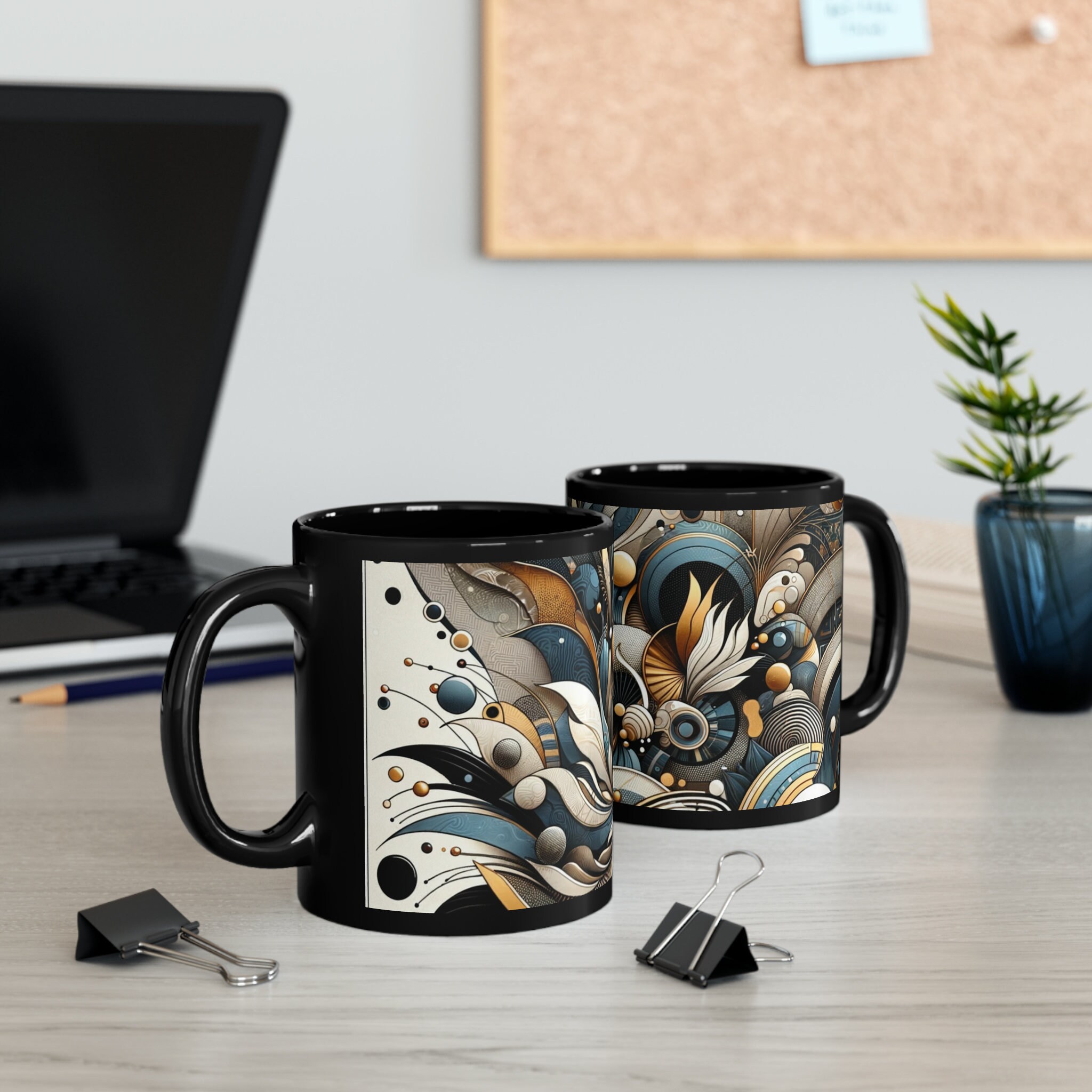 Avante Garde Black Mug, 11oz - Etsy