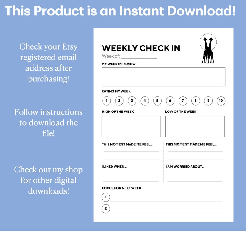 Weekly Check in for Kids & Teens | Journaling Tool for Students and ...