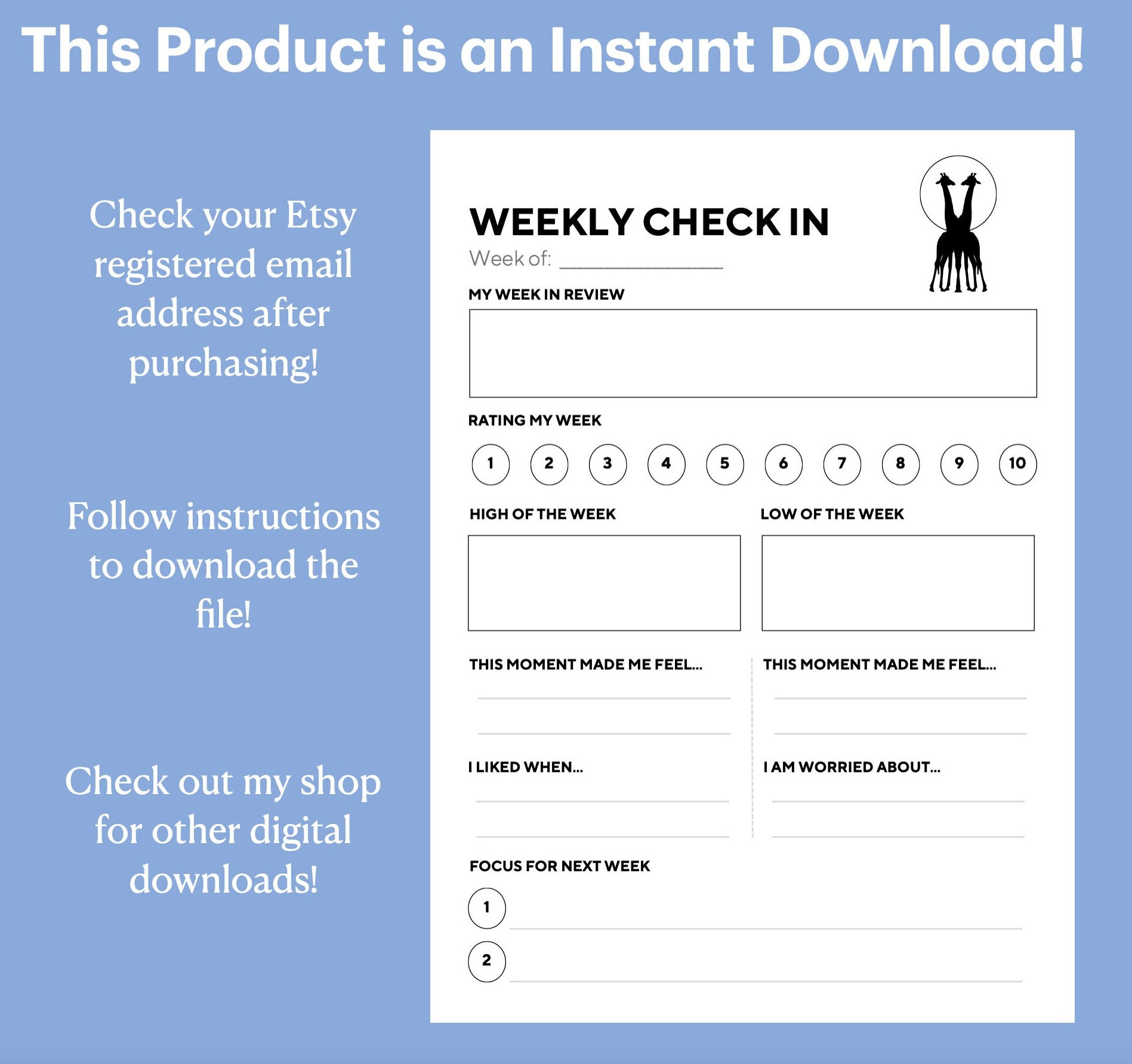 Weekly Check in for Kids & Teens | Journaling Tool for Students and ...