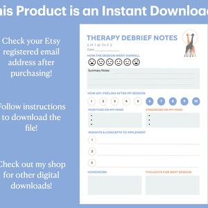 Post Therapy Notes | Therapy Debrief Notes | Therapy Notes Tool - Etsy