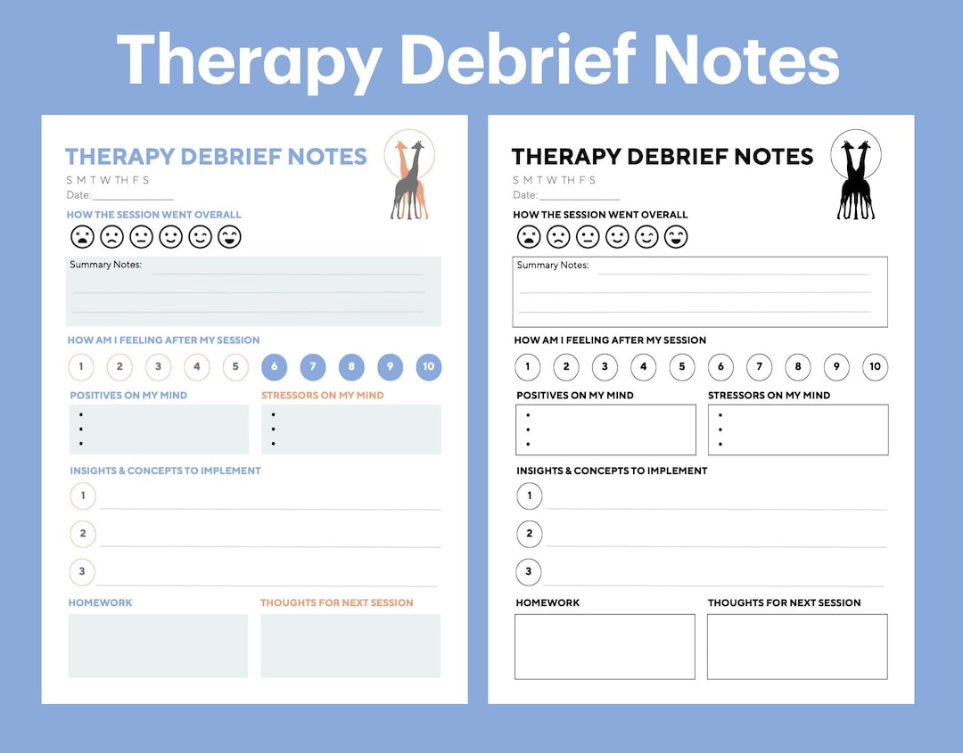 Post Therapy Notes | Therapy Debrief Notes | Therapy Notes Tool - Etsy