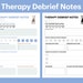 Post Therapy Notes | Therapy Debrief Notes | Therapy Notes Tool - Etsy