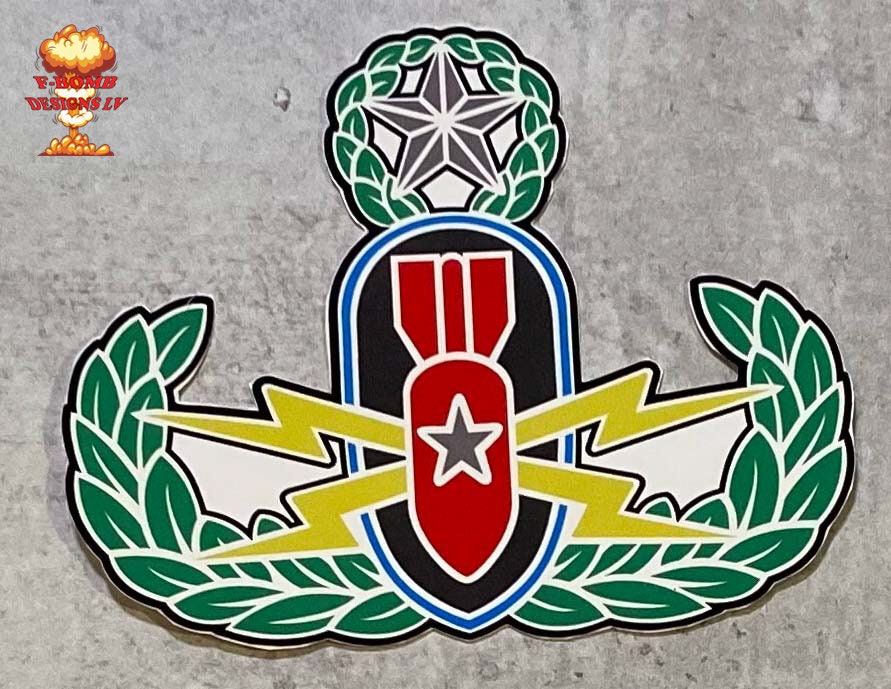 Traditional Color EOD Badge Stickers | Master Badge | Senior Badge ...