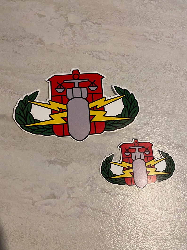 Traditional Color EOD Badge Stickers | Master Badge | Senior Badge | Basic Badge | HDS Badge ...