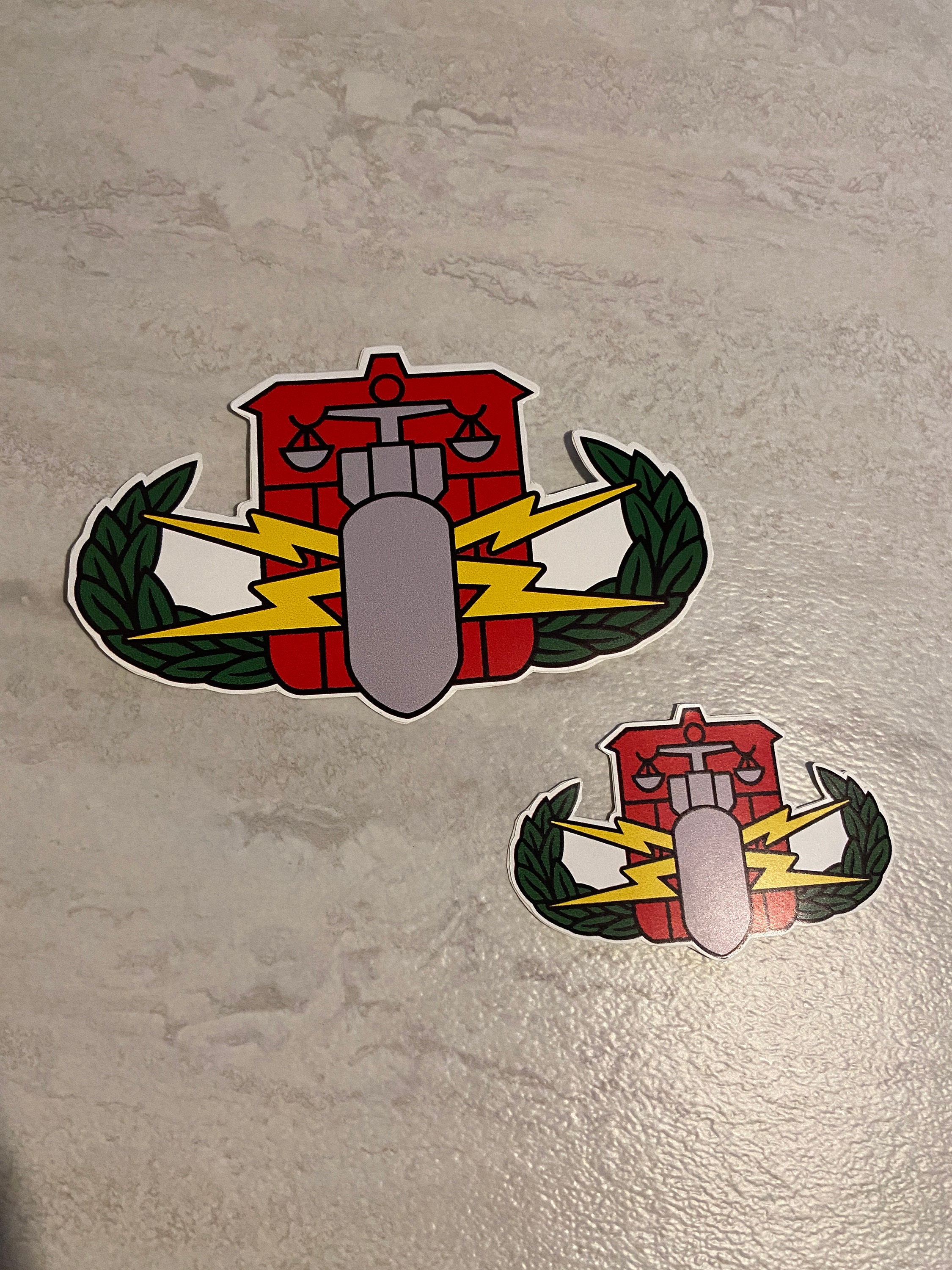 Traditional Color EOD Badge Stickers | Master Badge | Senior Badge ...