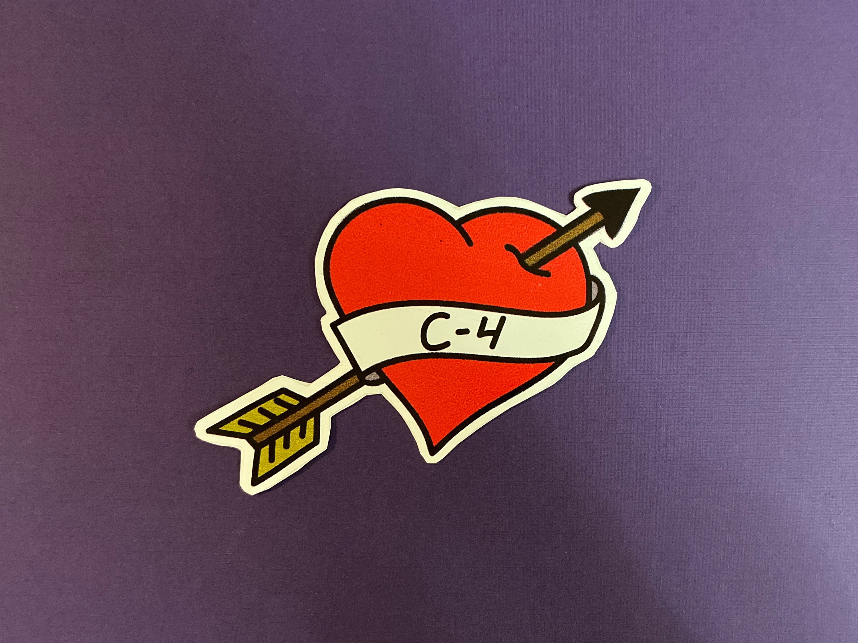 EOD Tattoo Heart Sticker Multiple Options Bomb Tech - Etsy