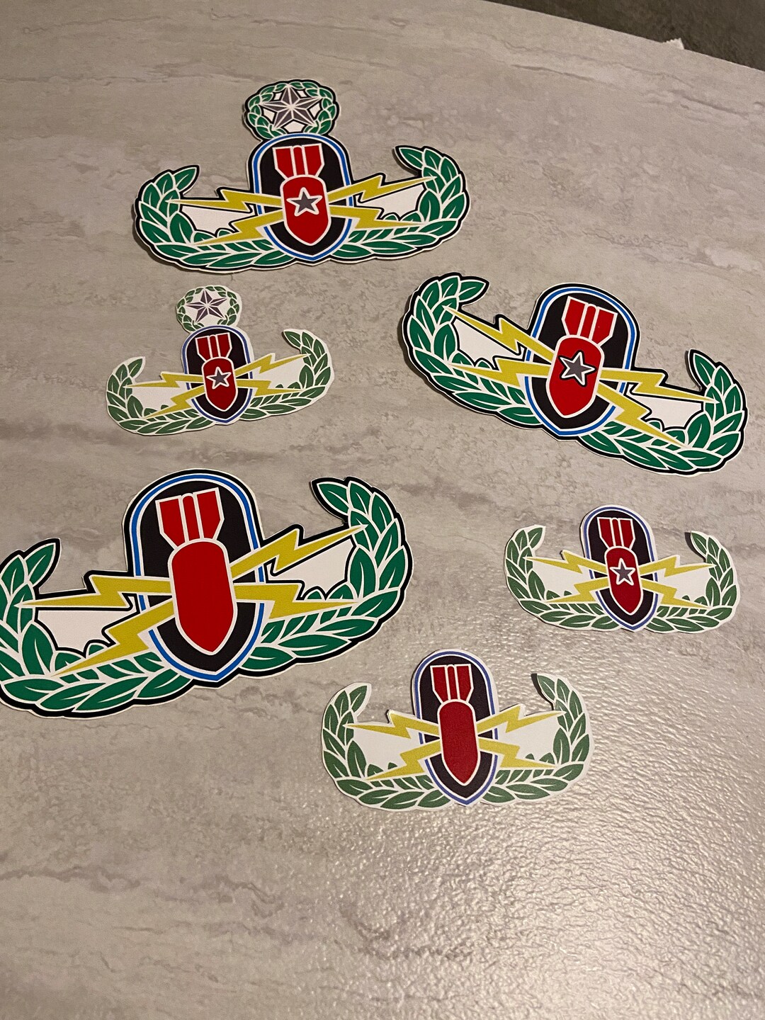 Traditional Color EOD Badge Stickers | Master Badge | Senior Badge ...