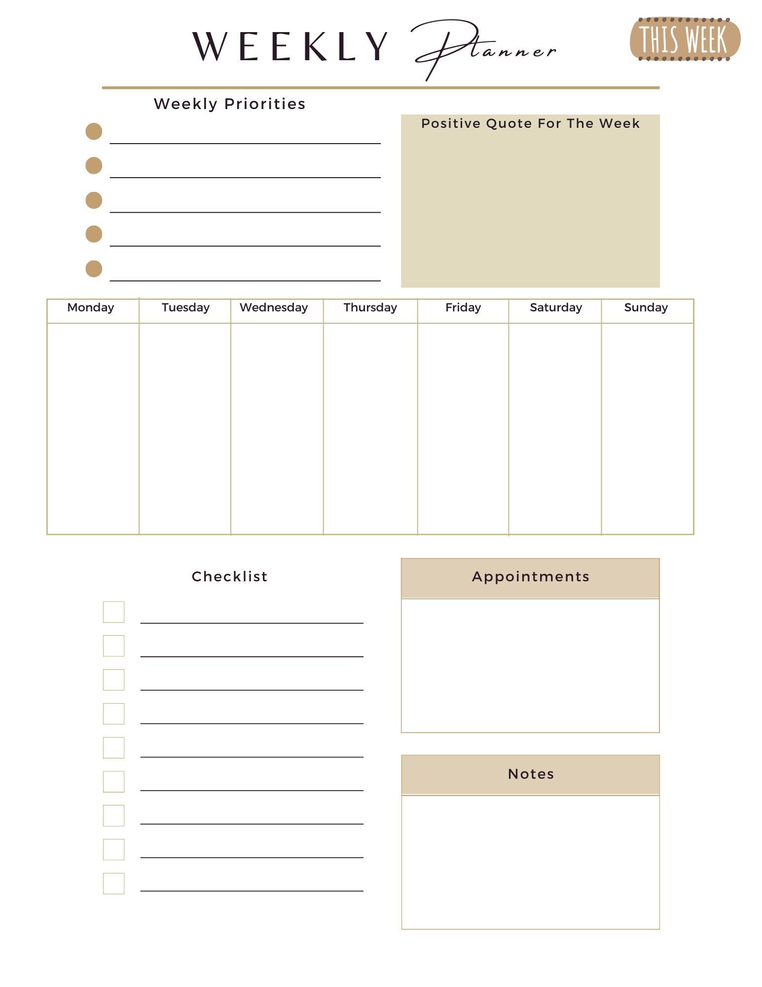 Inspiring Motivational Daily Planner Premium Digital Planner 2024 ...