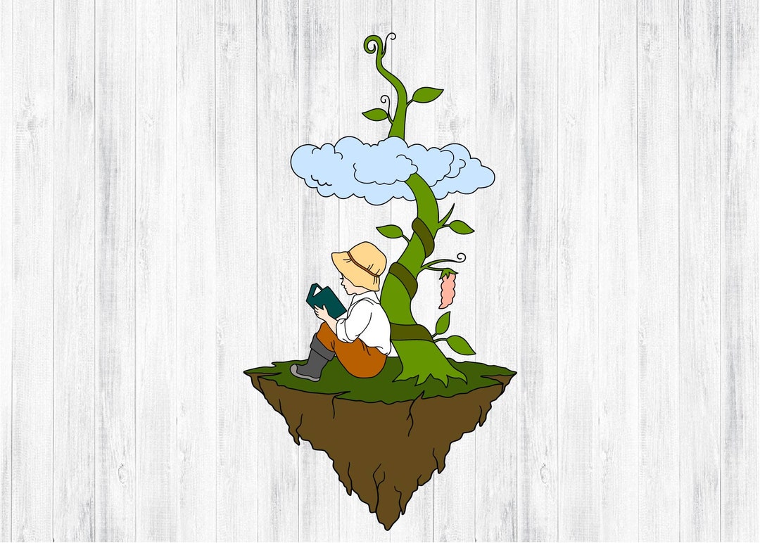 Jack and the Beanstalk Svg Child Reading Svg Boy Reading - Etsy UK