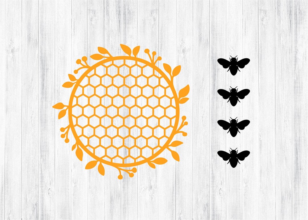 Honeycomb Circle Svg, Bee Honeycomb Svg, Bee File Cut, Honeycomb Frame ...